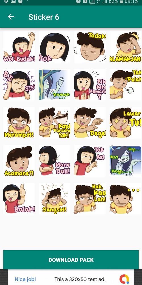 Download Stiker Wa Khas Bahasa Melayu Riau for Whatsapp android on PC