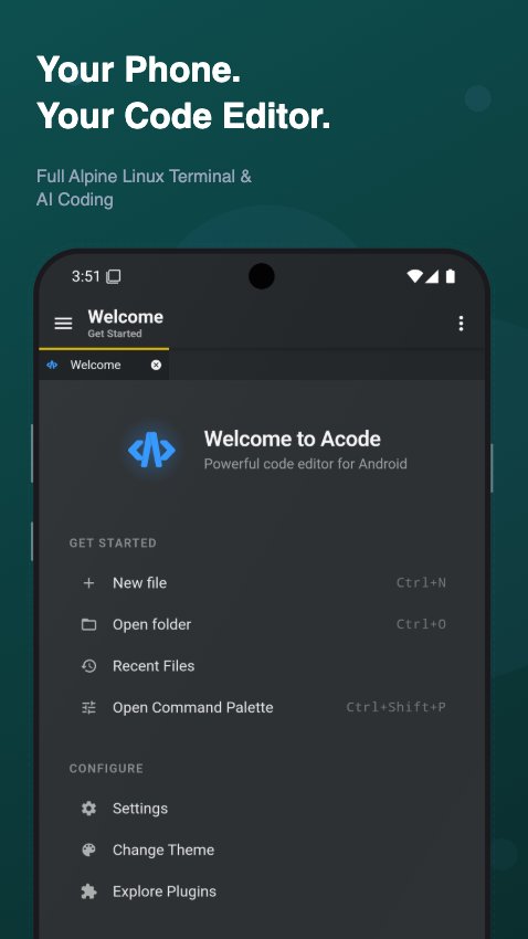 Download Acode — Terminal & AI Coding android on PC