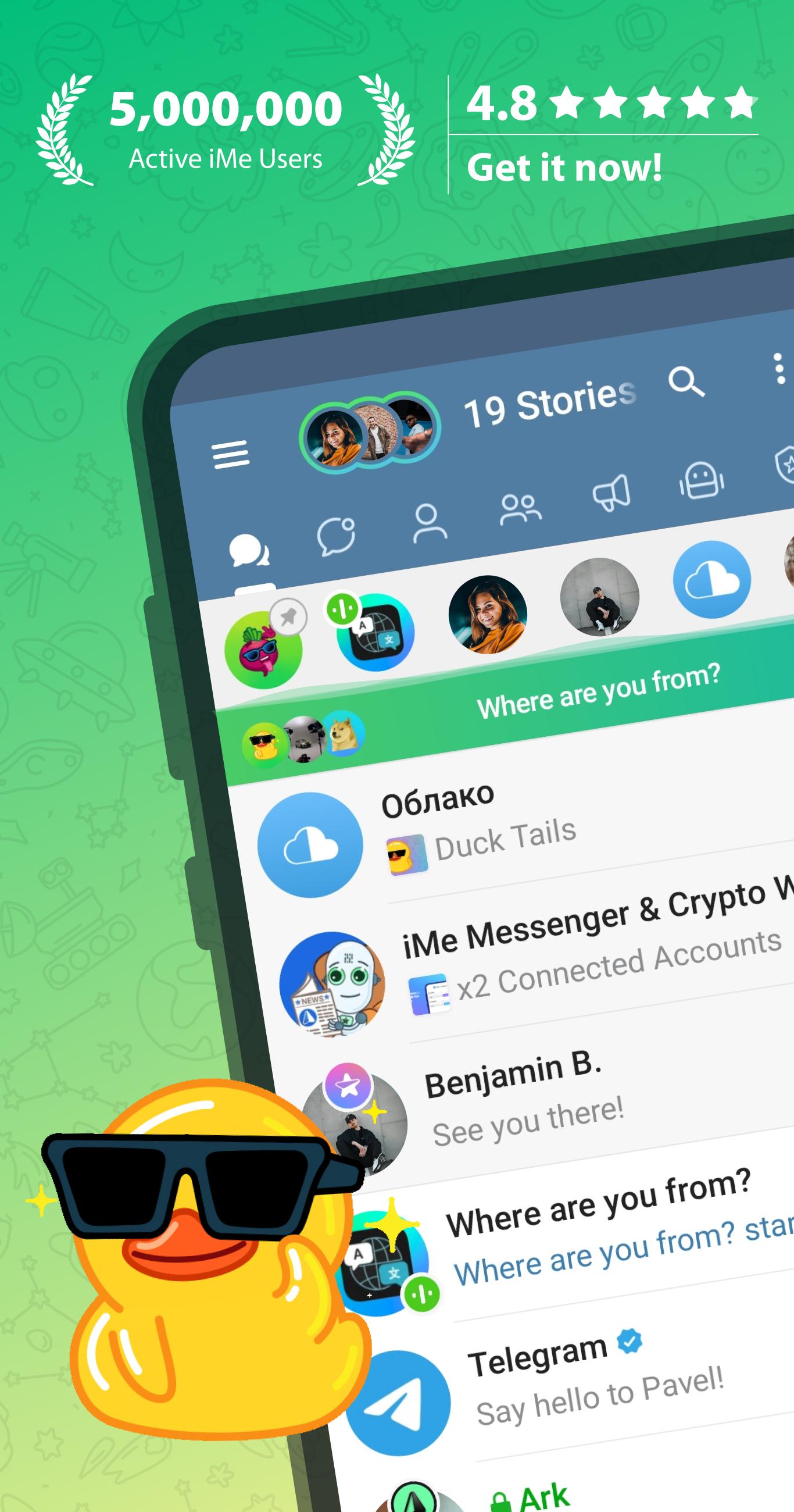 Download iMe: AI Messenger for Telegram android on PC