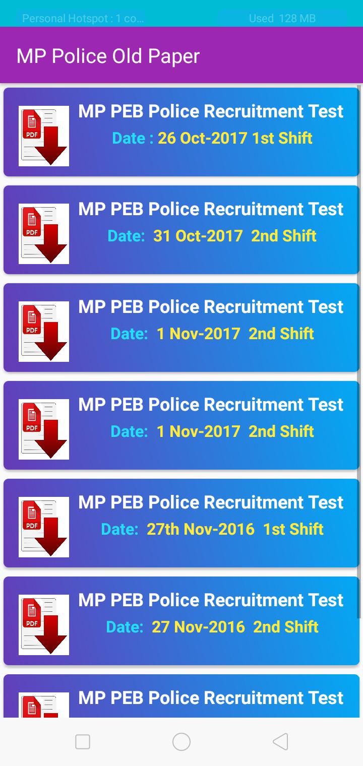 Download MP Police Previous Year Papers android on PC