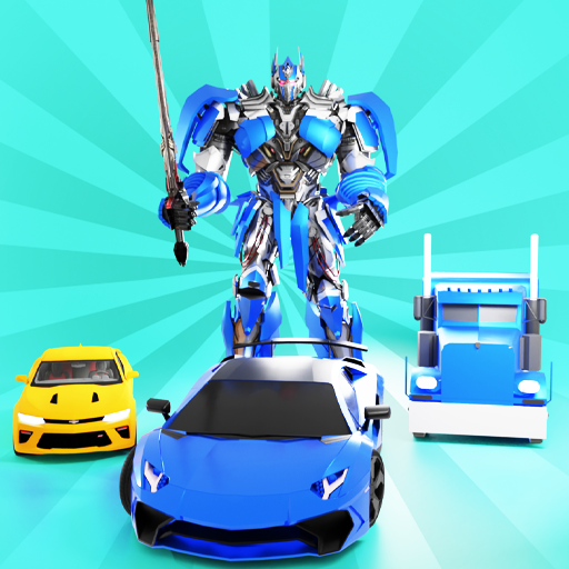 Download Blue Police Robot Transformer android on PC