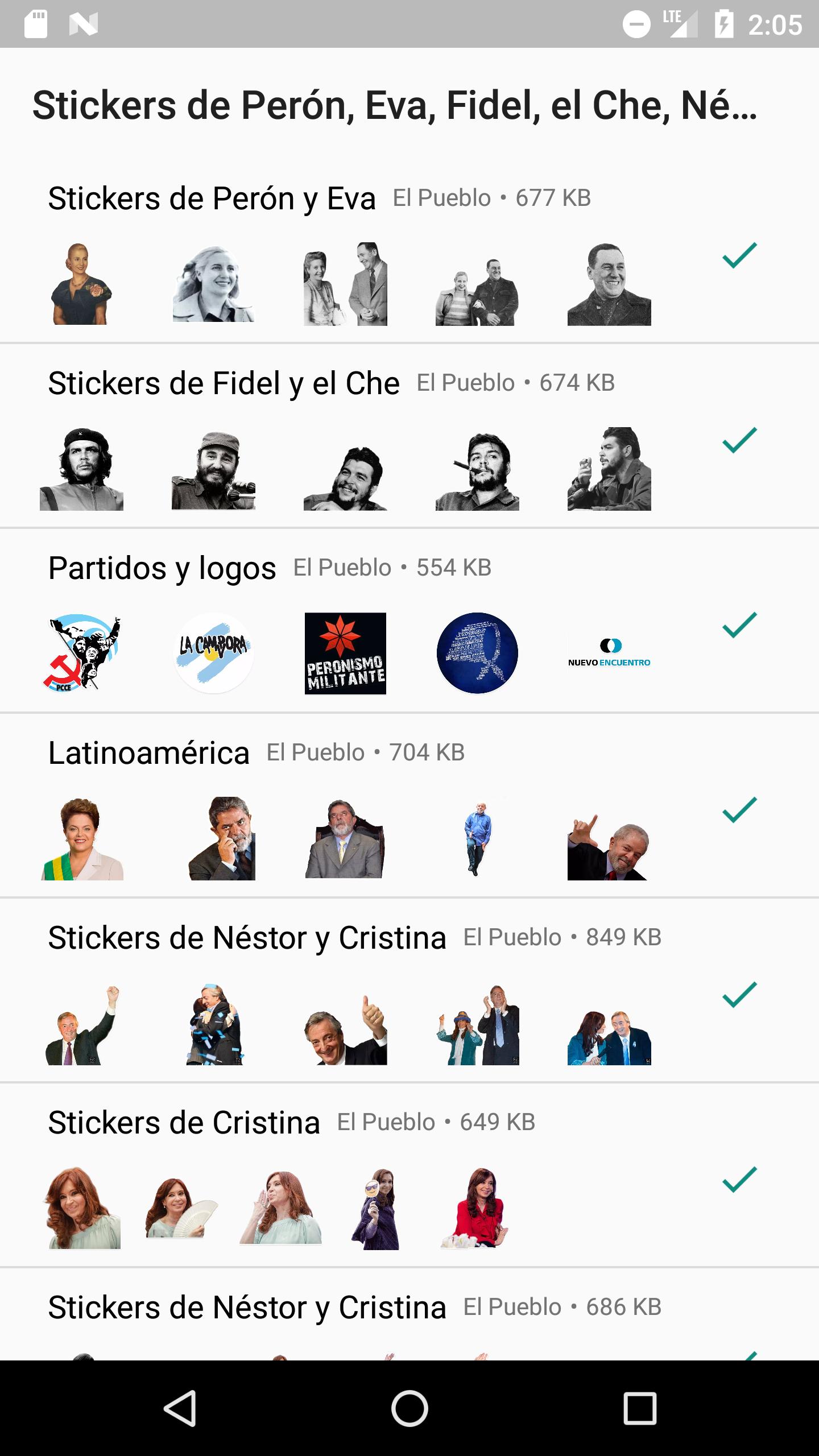 Download Stickers de Perón, Evita, CFK, Fidel y el Che android on PC