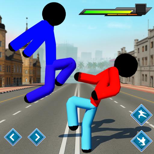 Download Stickman Street Fighting City Blocky Gangster android on PC
