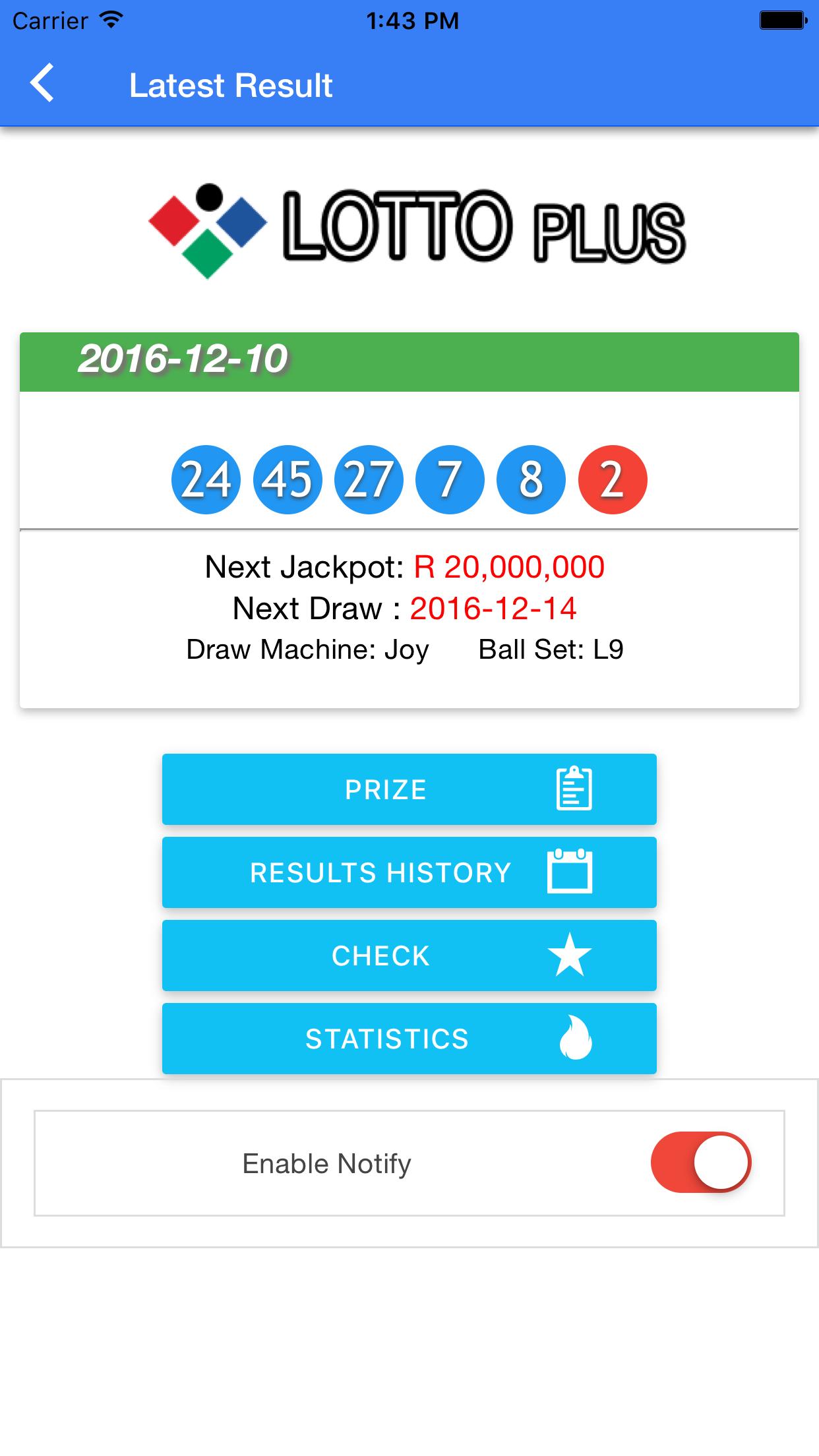 Descargar SA Lotto result check notify en PC | GameLoop Oficial