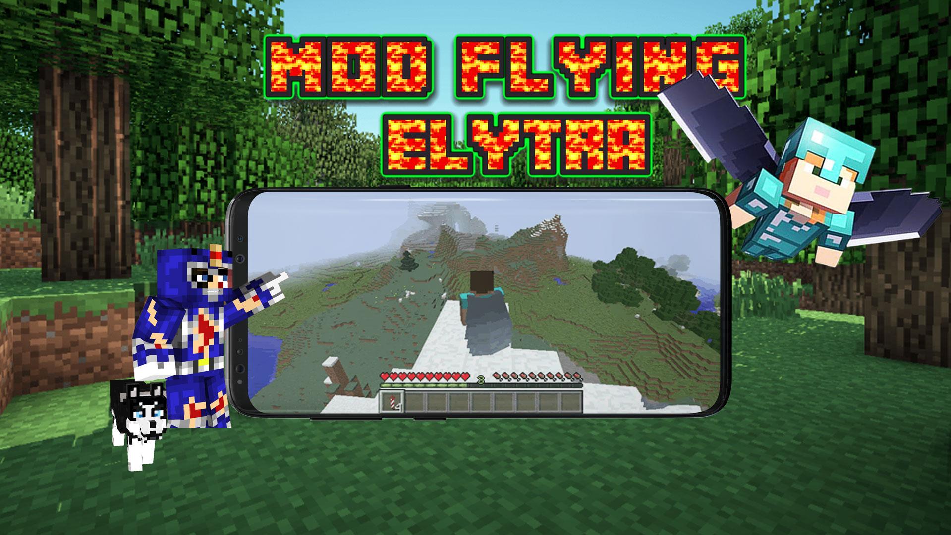 Download Elytra flying mod Minecraft android on PC