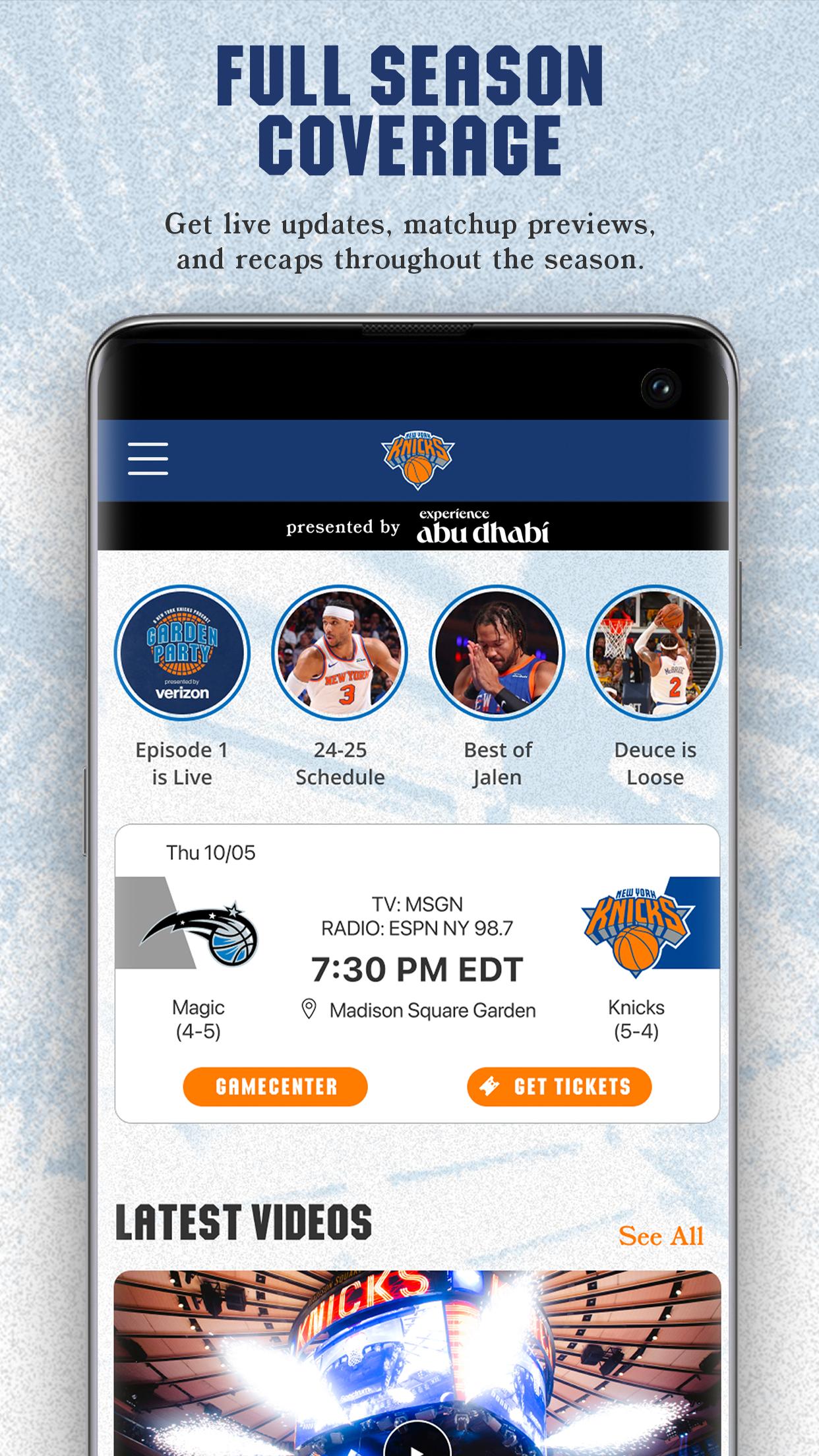 Download Official New York Knicks App android on PC