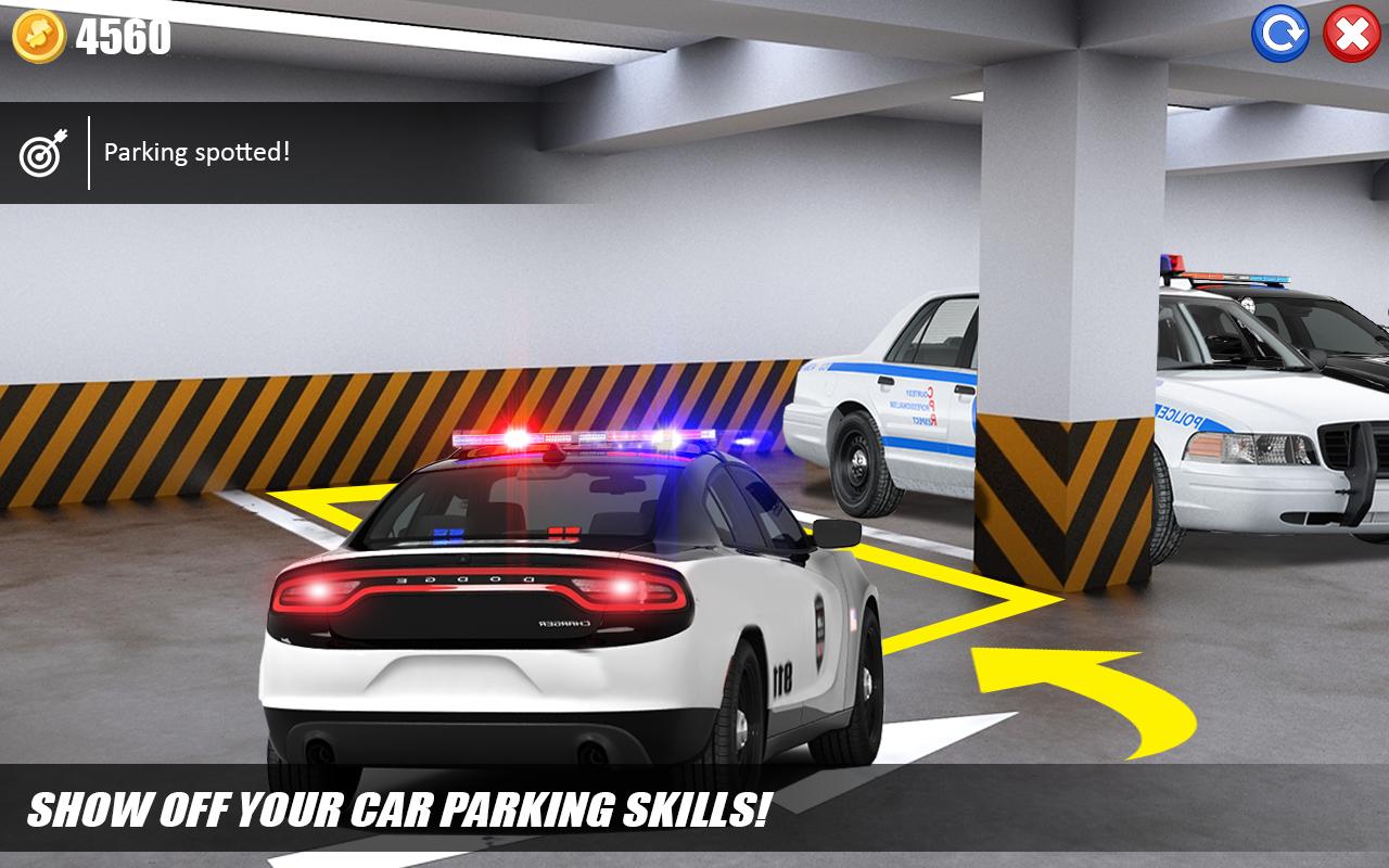Download Police car parking games car android on PC
