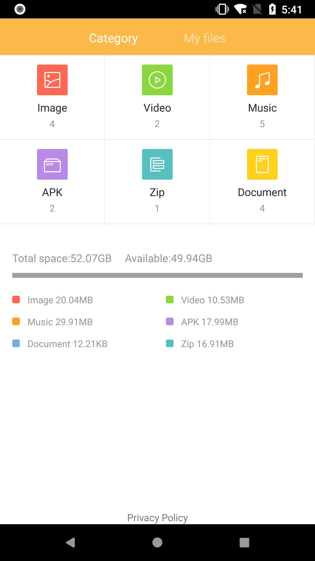 Download MyFiles android on PC