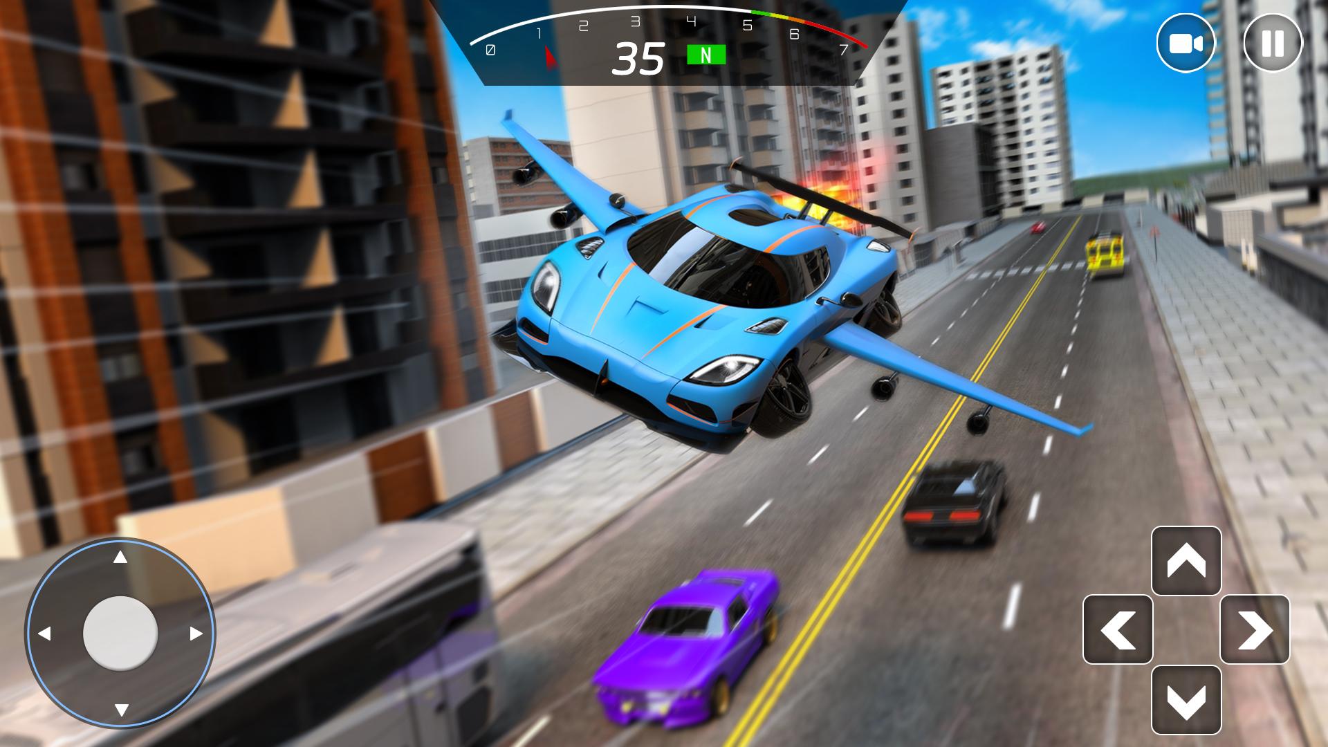 Download Flying Car Driving Games Sim android on PC