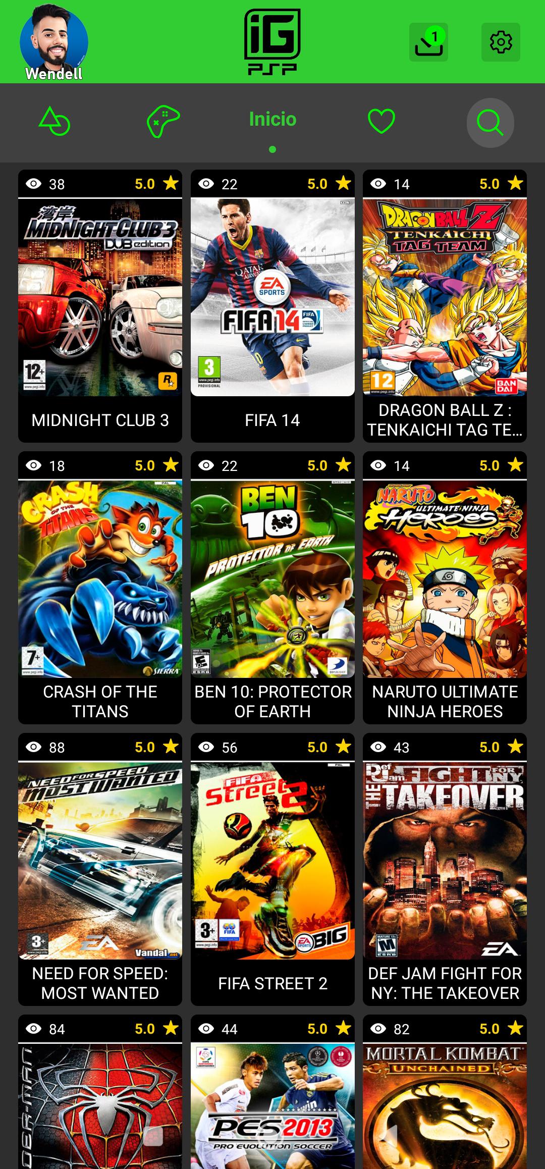 Download IGAMES PSP android on PC