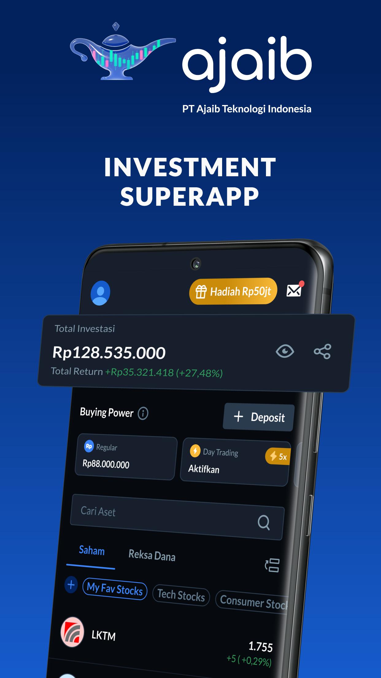 Download Ajaib: Beli Saham & Reksadana android on PC