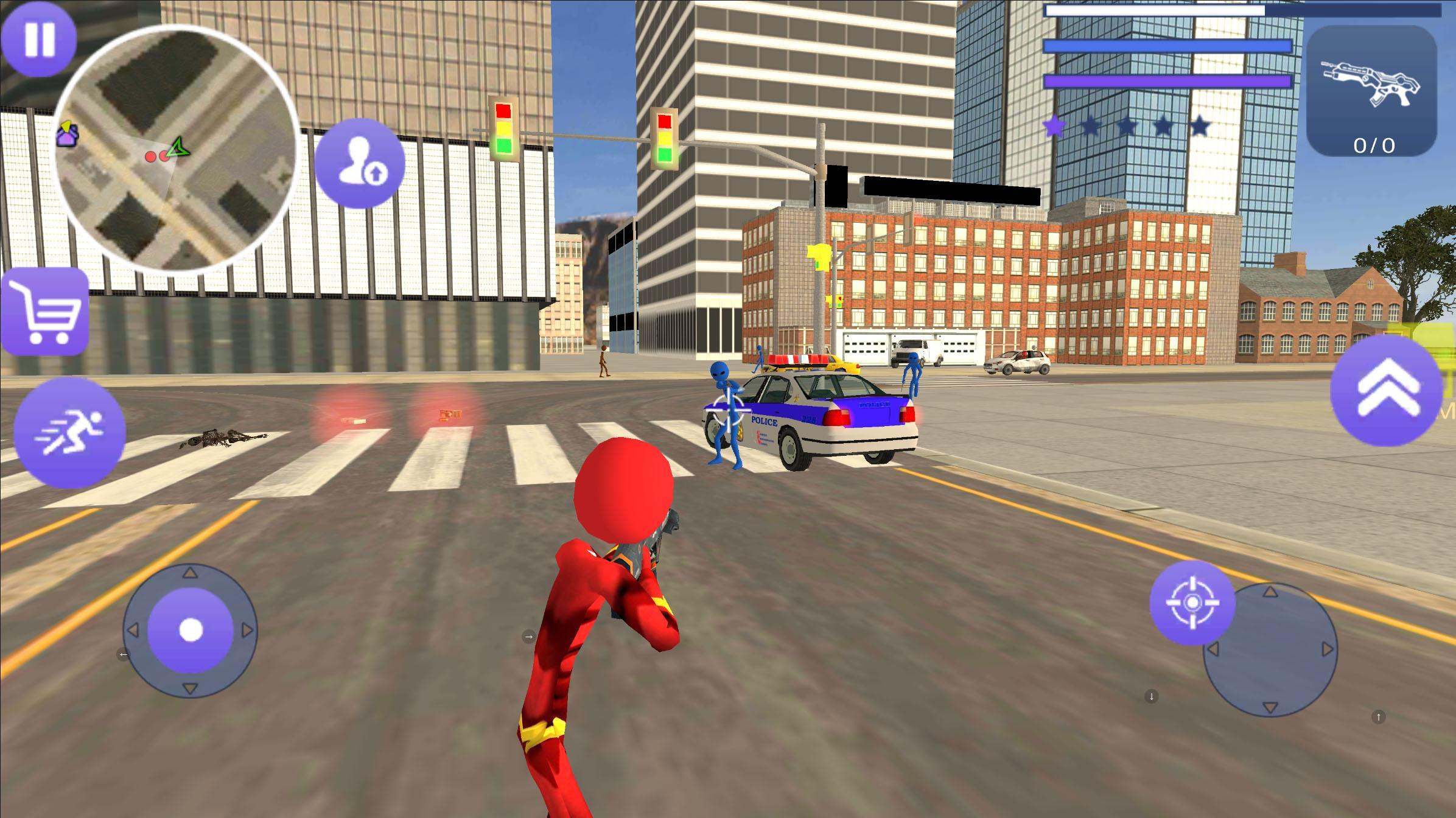 Download Stickman Flash Rope Hero Speed Hero Crime android on PC