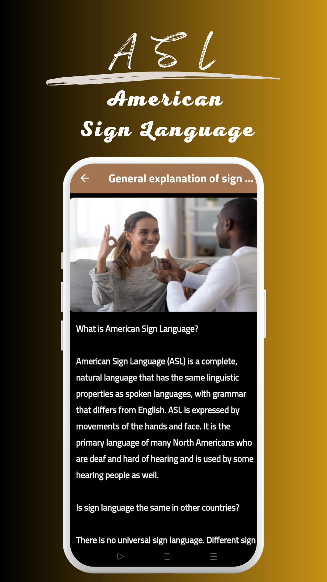 Download ASL American Sign Language asl android on PC