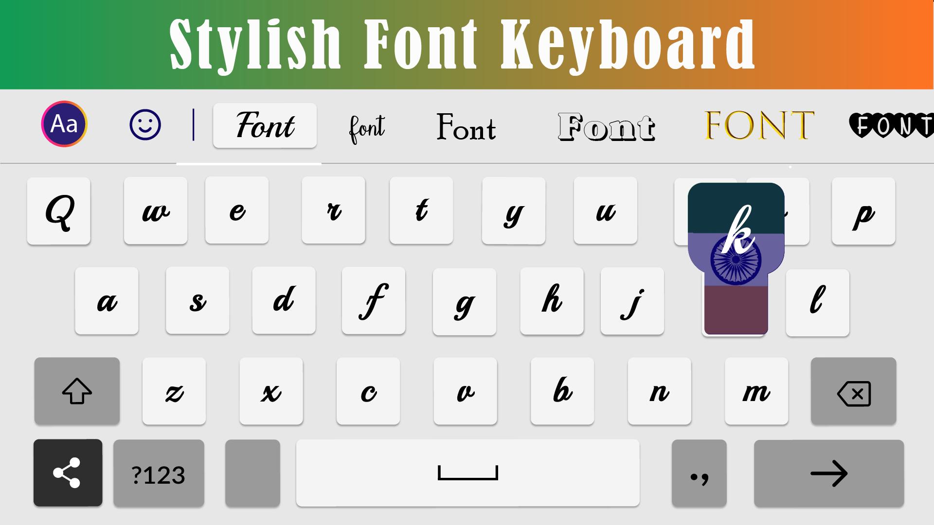 Download Fonts Keyboard - Font Style android on PC