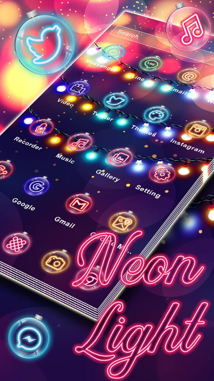 PCにNeon Bling Lights Themes HD Wallpapers 3D iconsをダウンロードする| GameLoopオフィシャル
