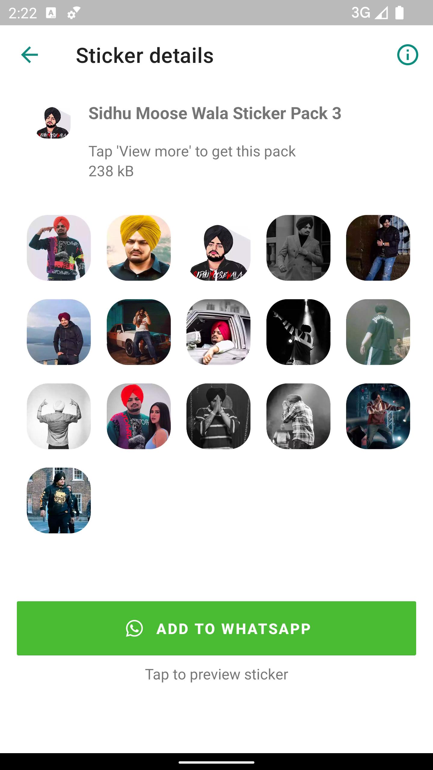 Download Sidhu Moose Wala Stickers android on PC