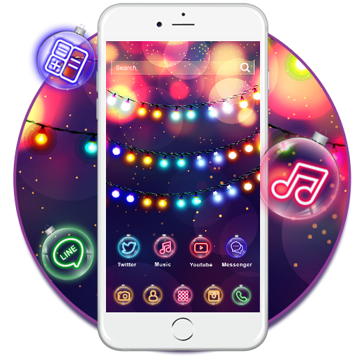 PCにNeon Bling Lights Themes HD Wallpapers 3D iconsをダウンロードする| GameLoopオフィシャル