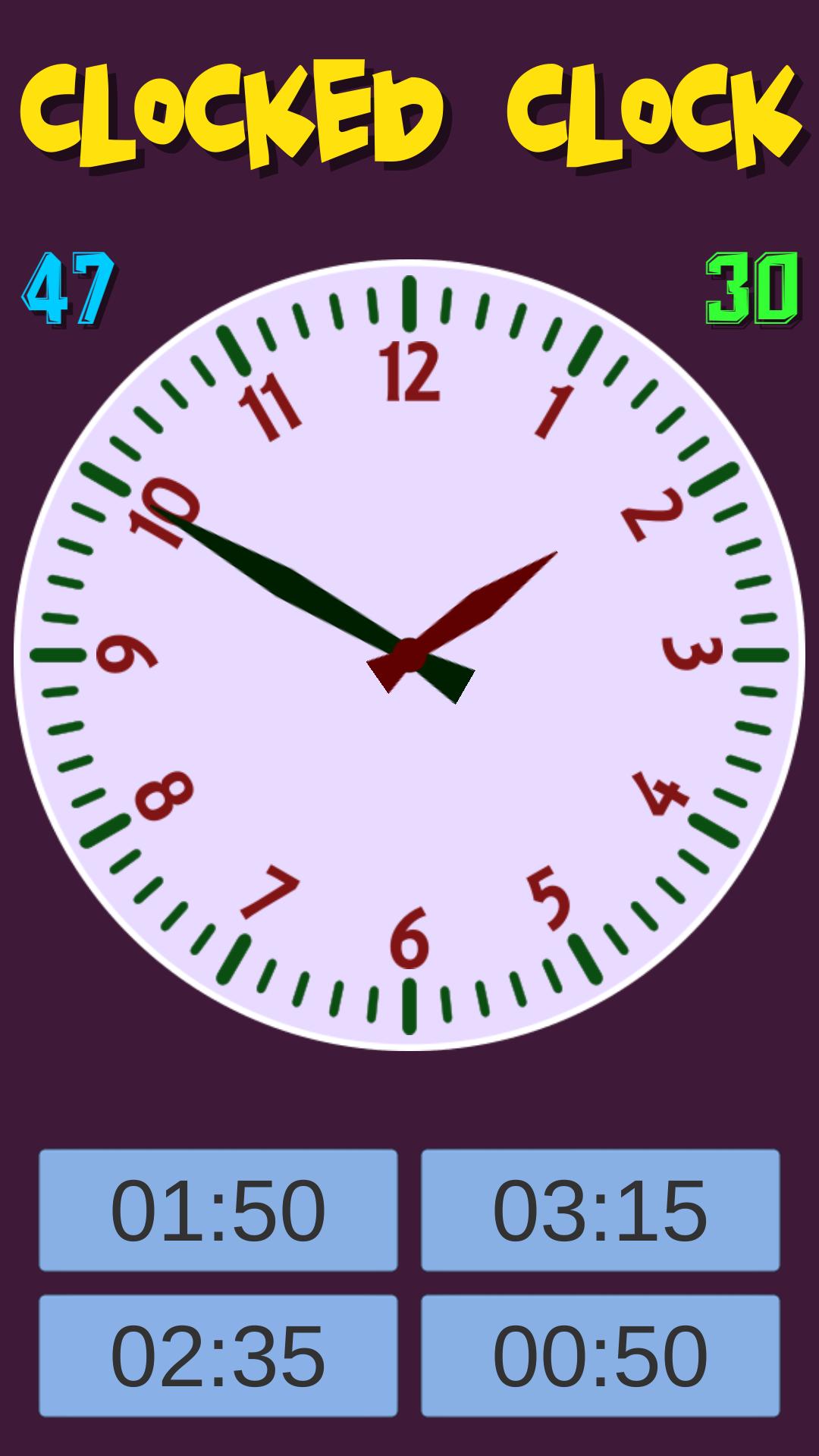 Download Clocked Clock - Learning clock android on PC