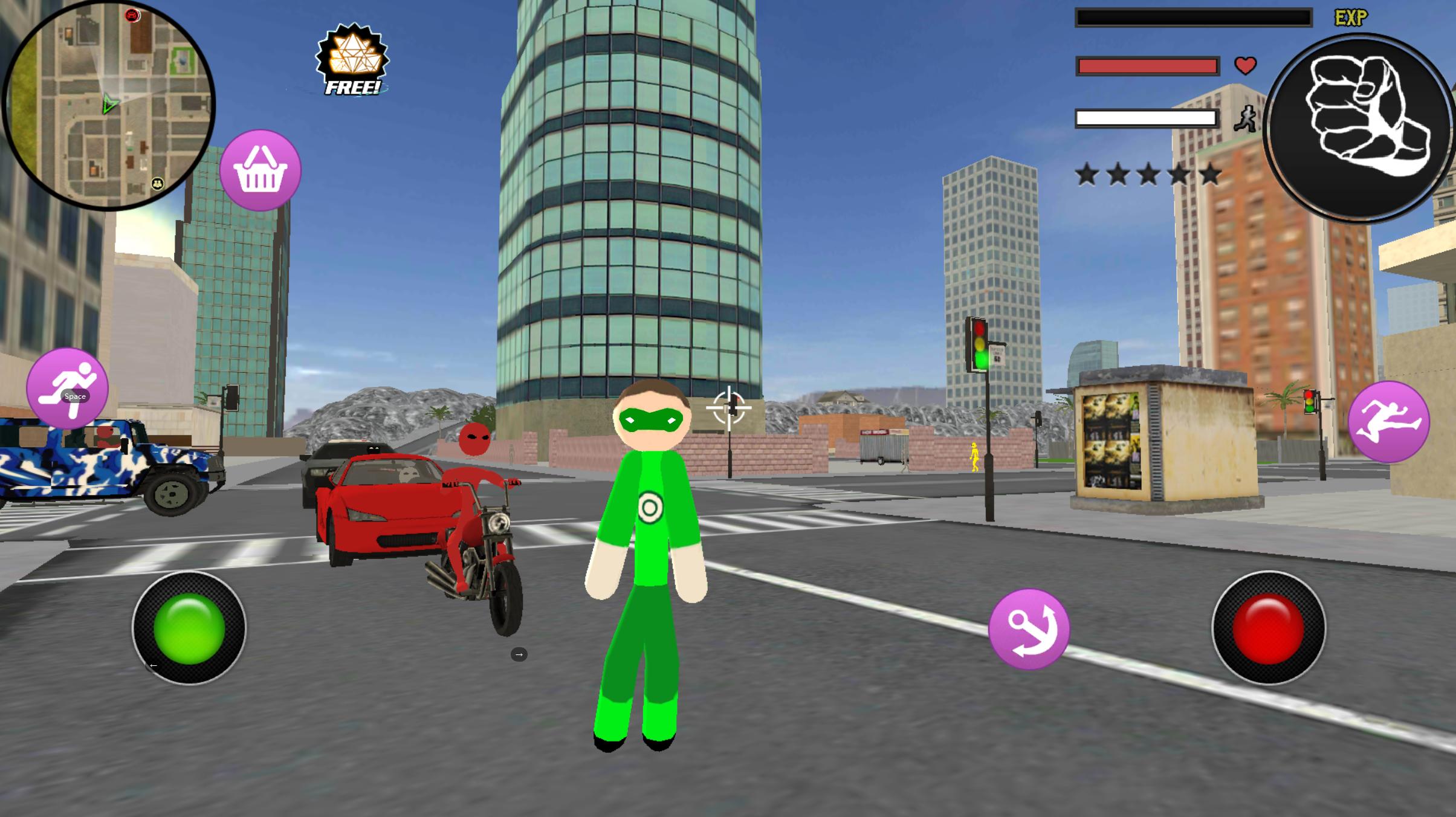 Descargar Green Stickman Rope Hero Gangstar Crime en PC | GameLoop Oficial