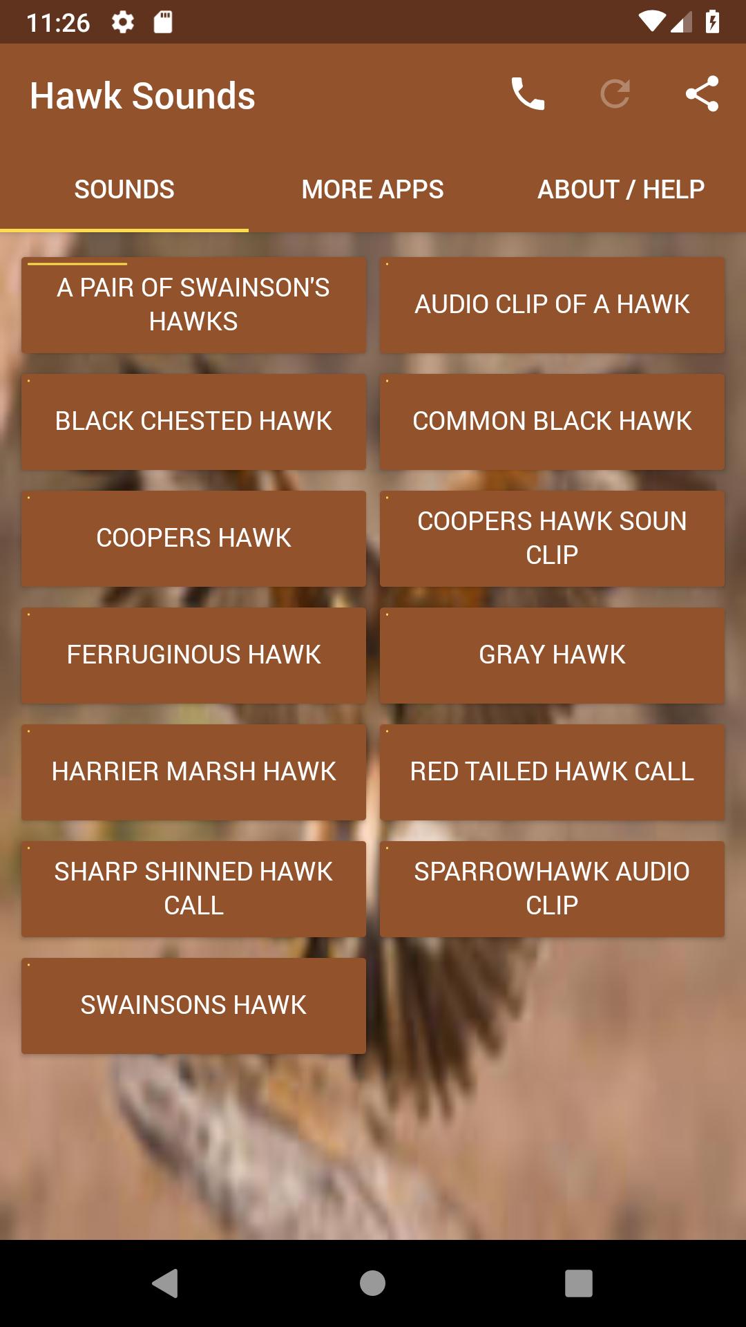 Download Hawk Sounds android on PC