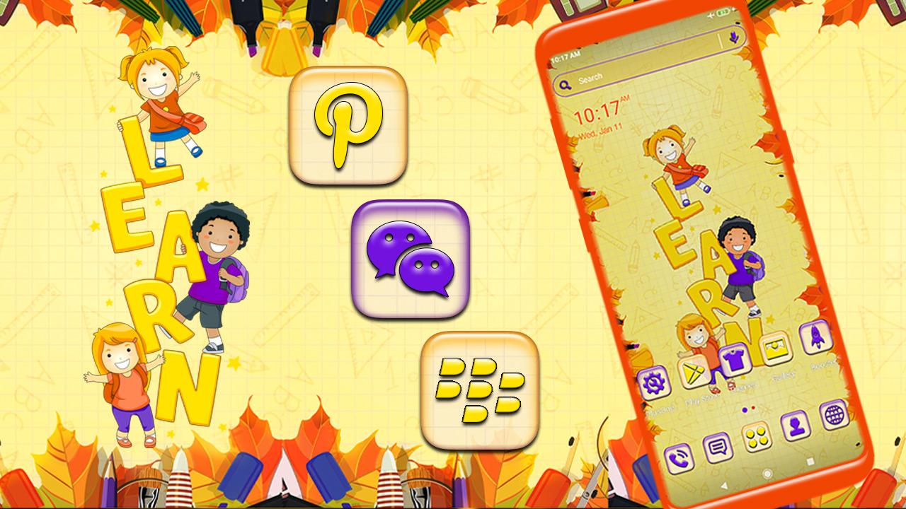 Download Learn Launcher Theme android on PC