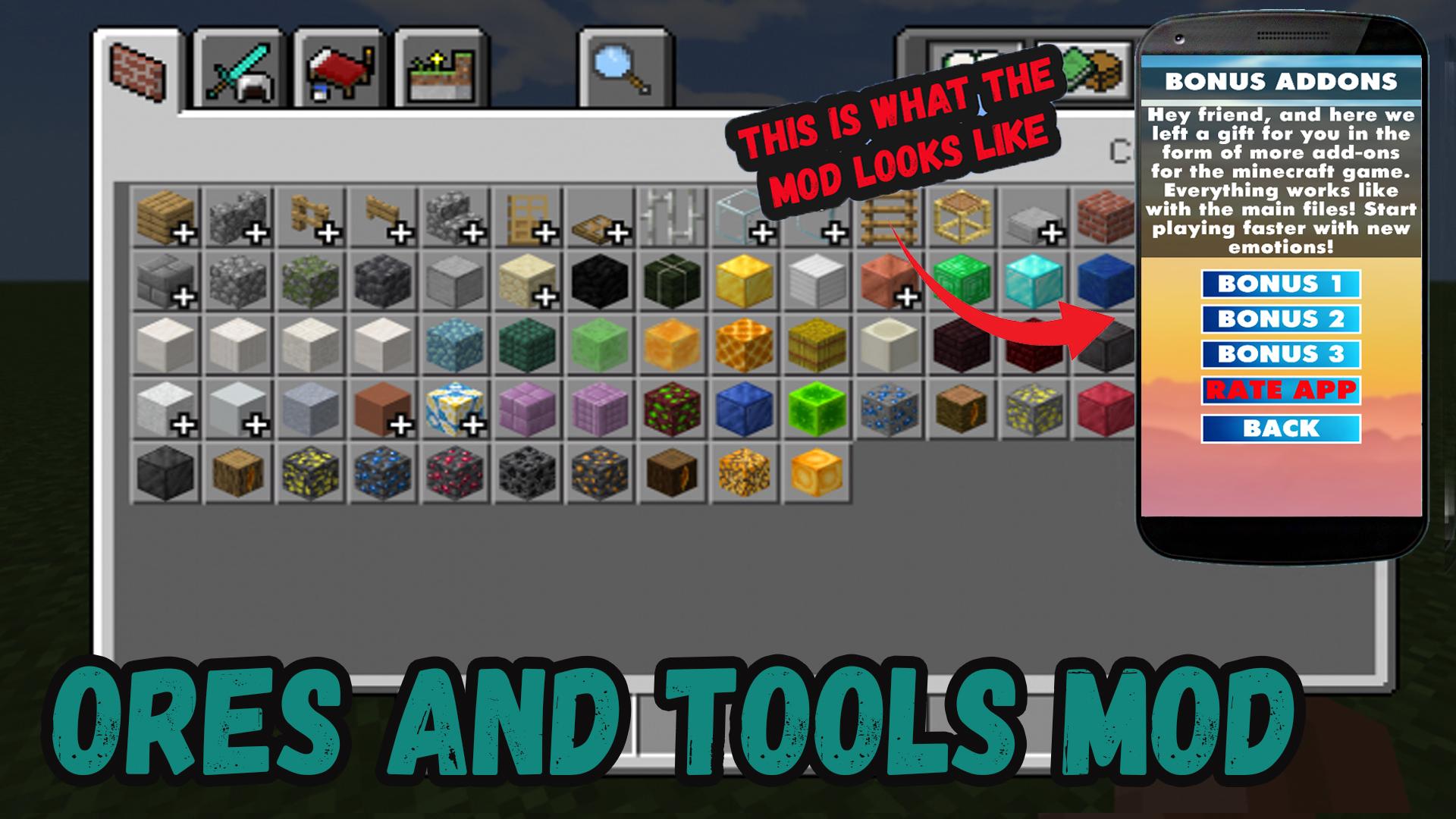 Download Ores and Tools Mod Minecraft android on PC