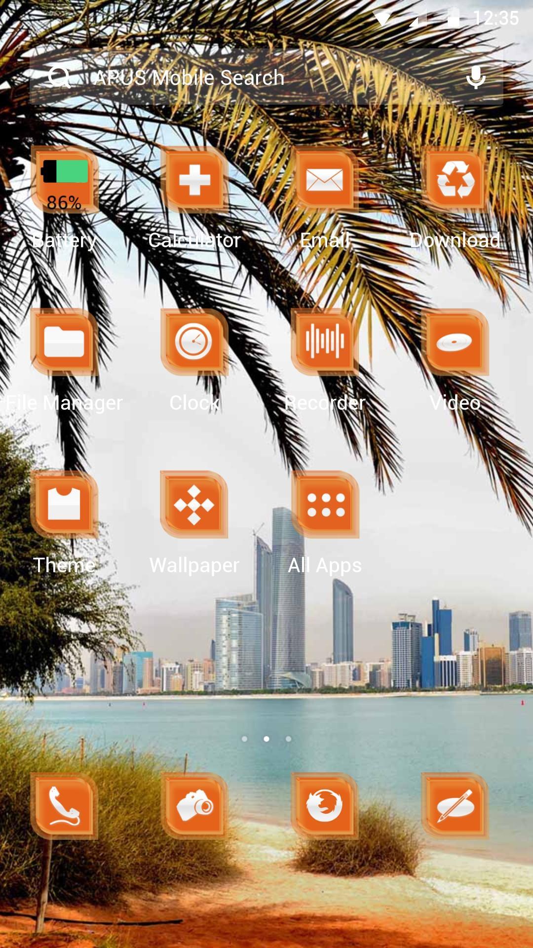 Descargar Palm trees-APUS Launcher theme en PC | GameLoop Oficial