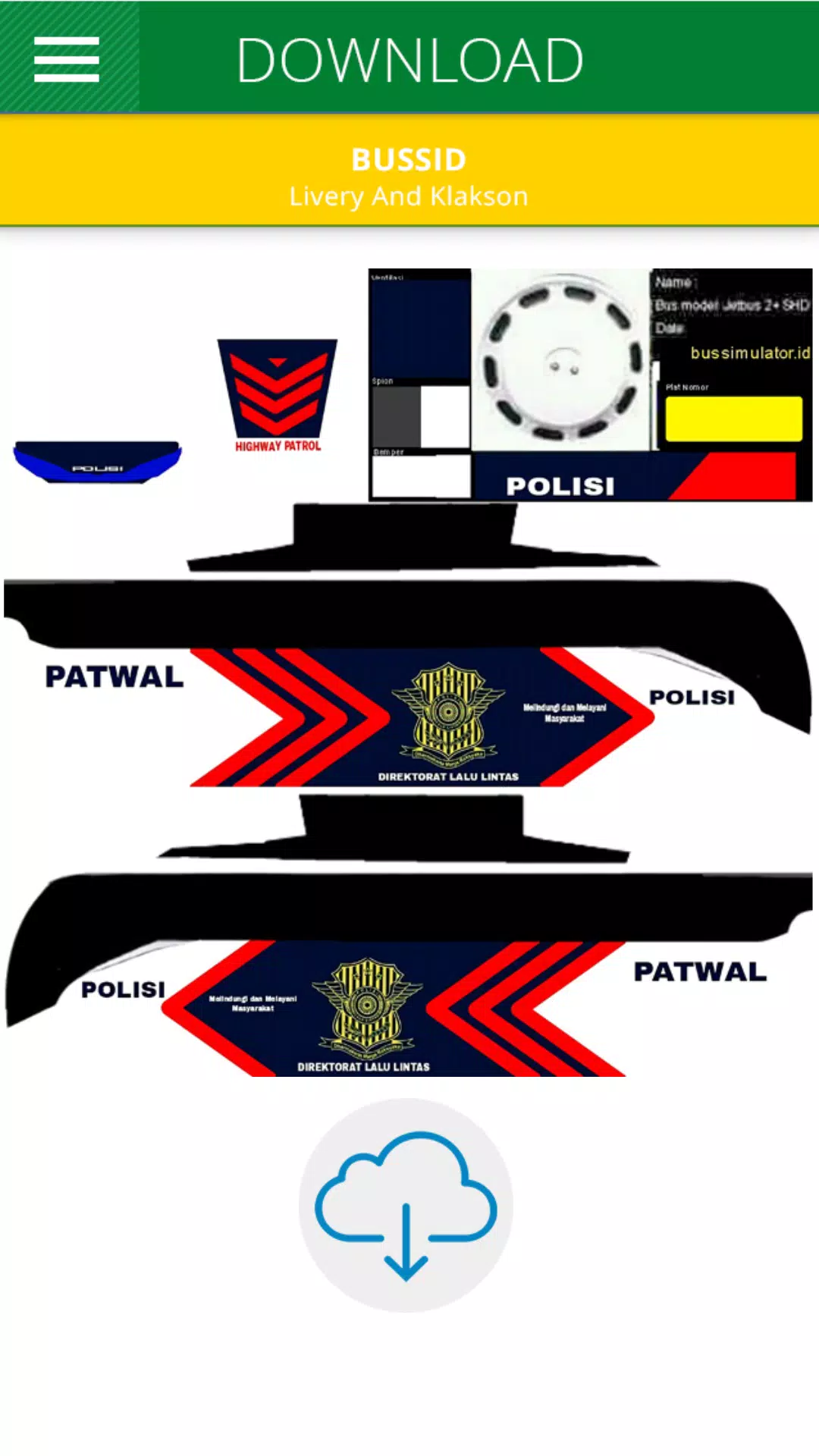 Baixe Livery Bus Polisi no PC | Oficial GameLoop