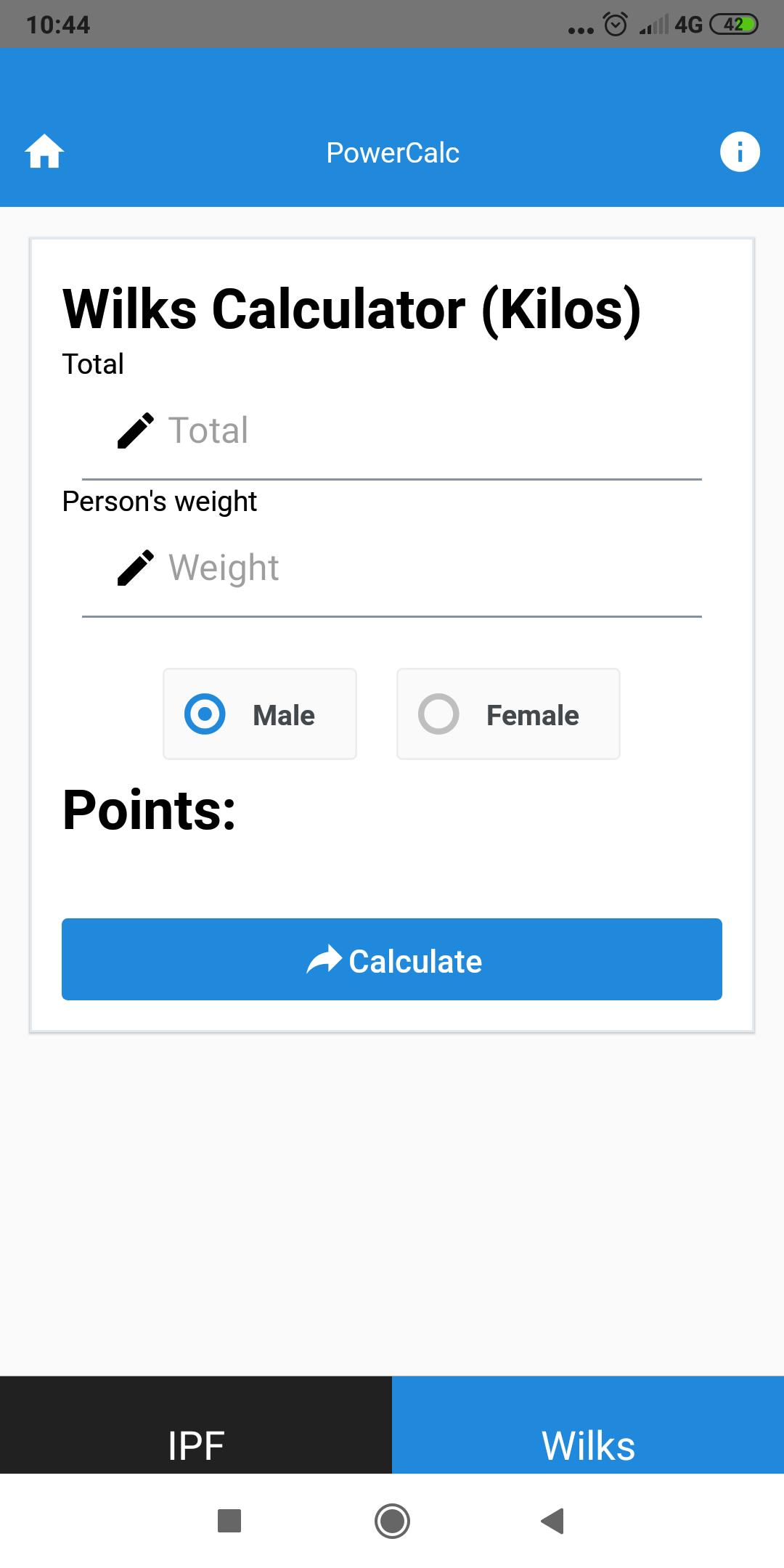 Download IPF/WILKS Powerlifting Calcula android on PC