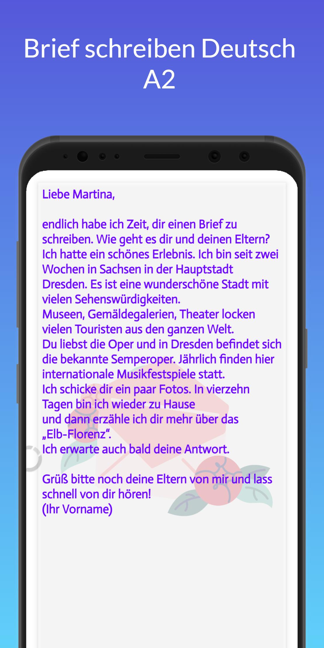 Download Brief schreiben Deutsch A2 android on PC