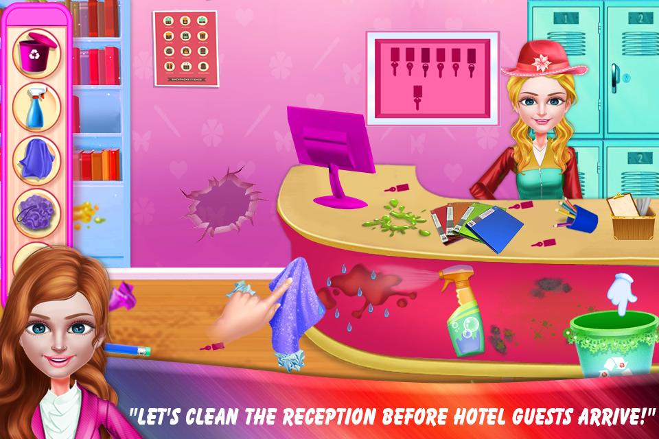 Download Girls Hotel Room Cleaning Hostess Game android on PC