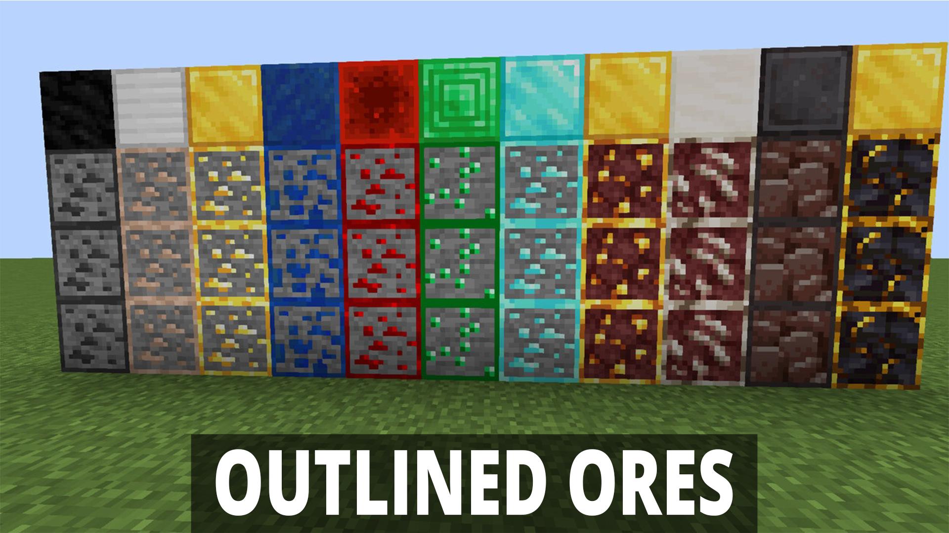 Download Outlined Ores Mod Minecraft android on PC