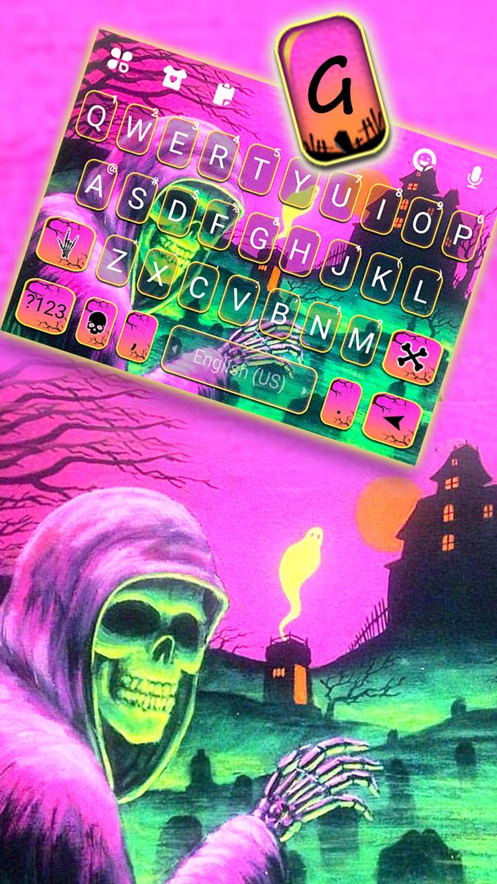 Download Grave Green Skull Keyboard Bac android on PC