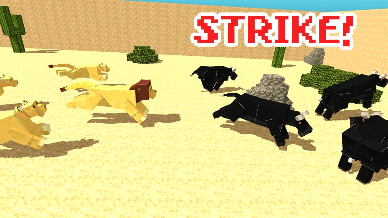 Download Blocky Wild Park: Lions Raid android on PC