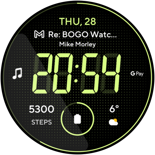 Download Awf Lean Digital: Watch face android on PC