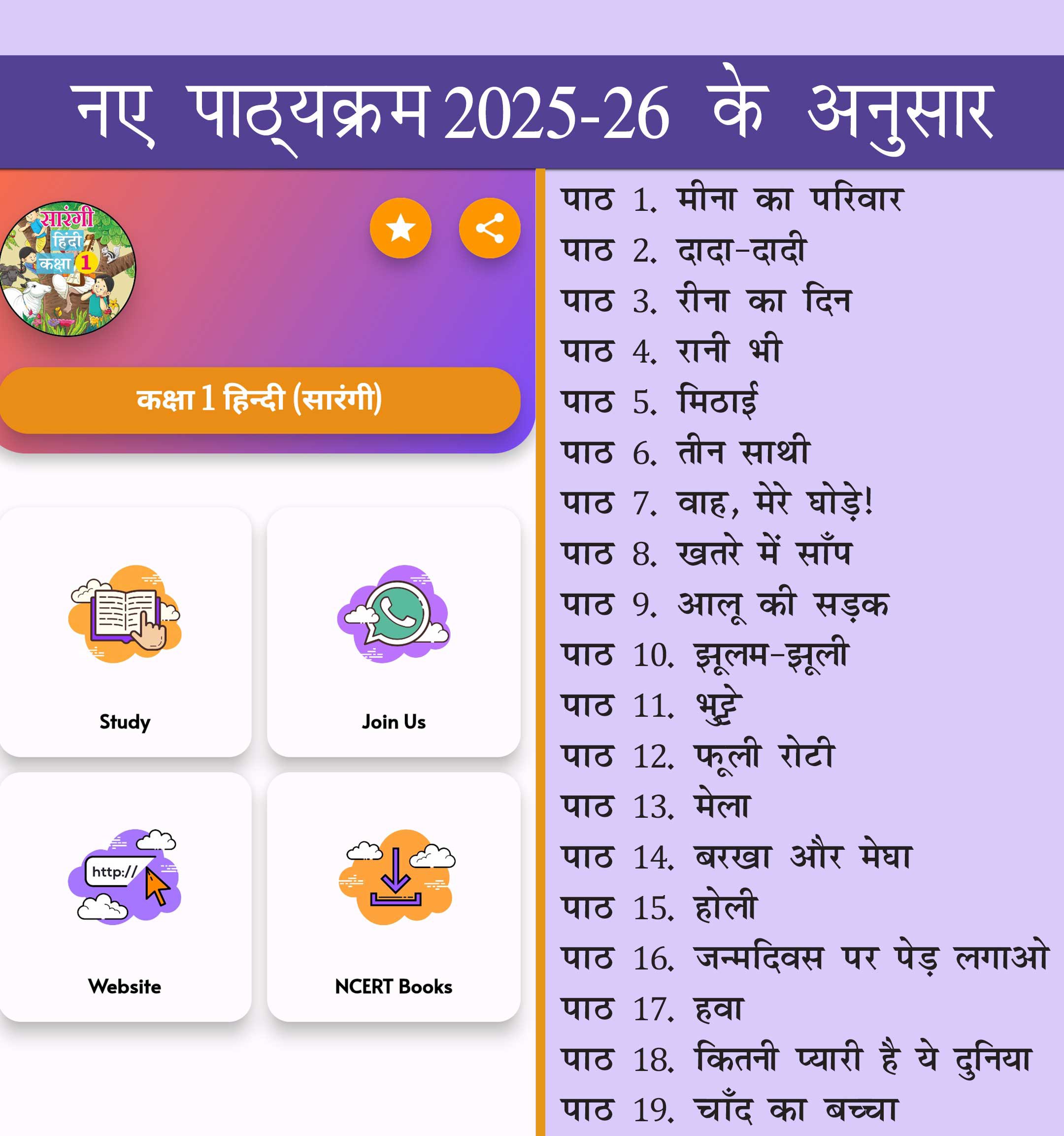 Download Class 1 Hindi Sarangi 2025-26 android on PC