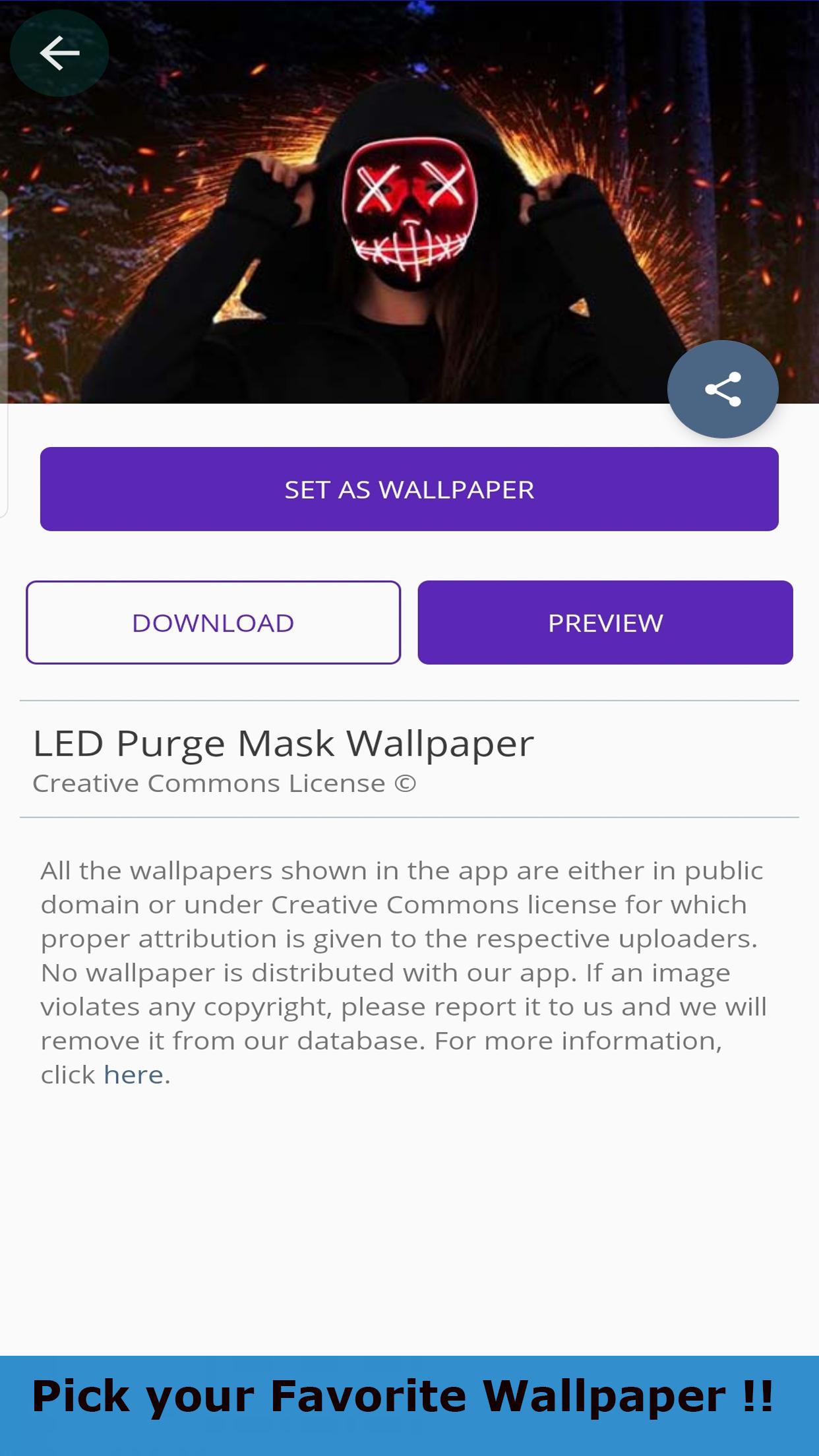 Download LED Purge Mask Wallpaper 4K android on PC