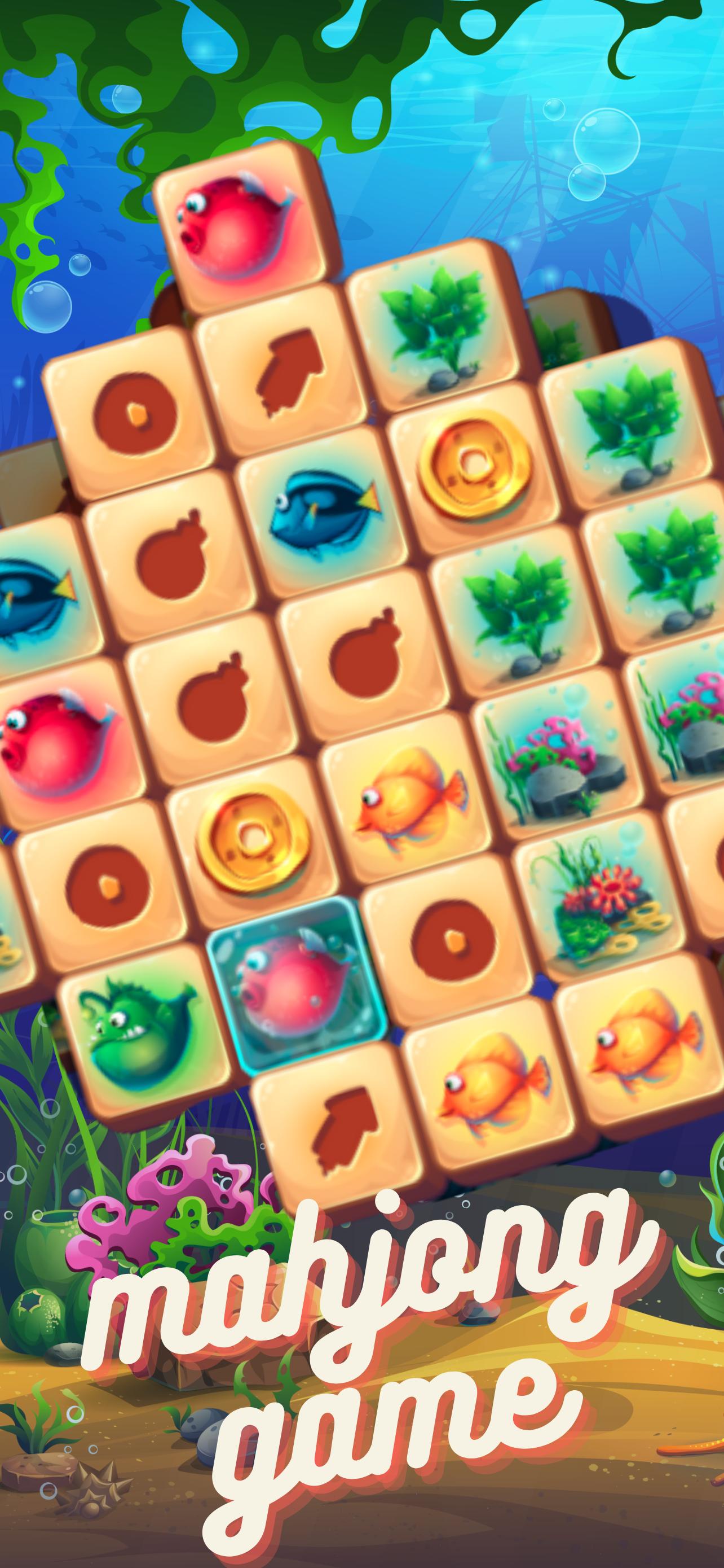 Download Fish Tiles: permainan mahjong android on PC