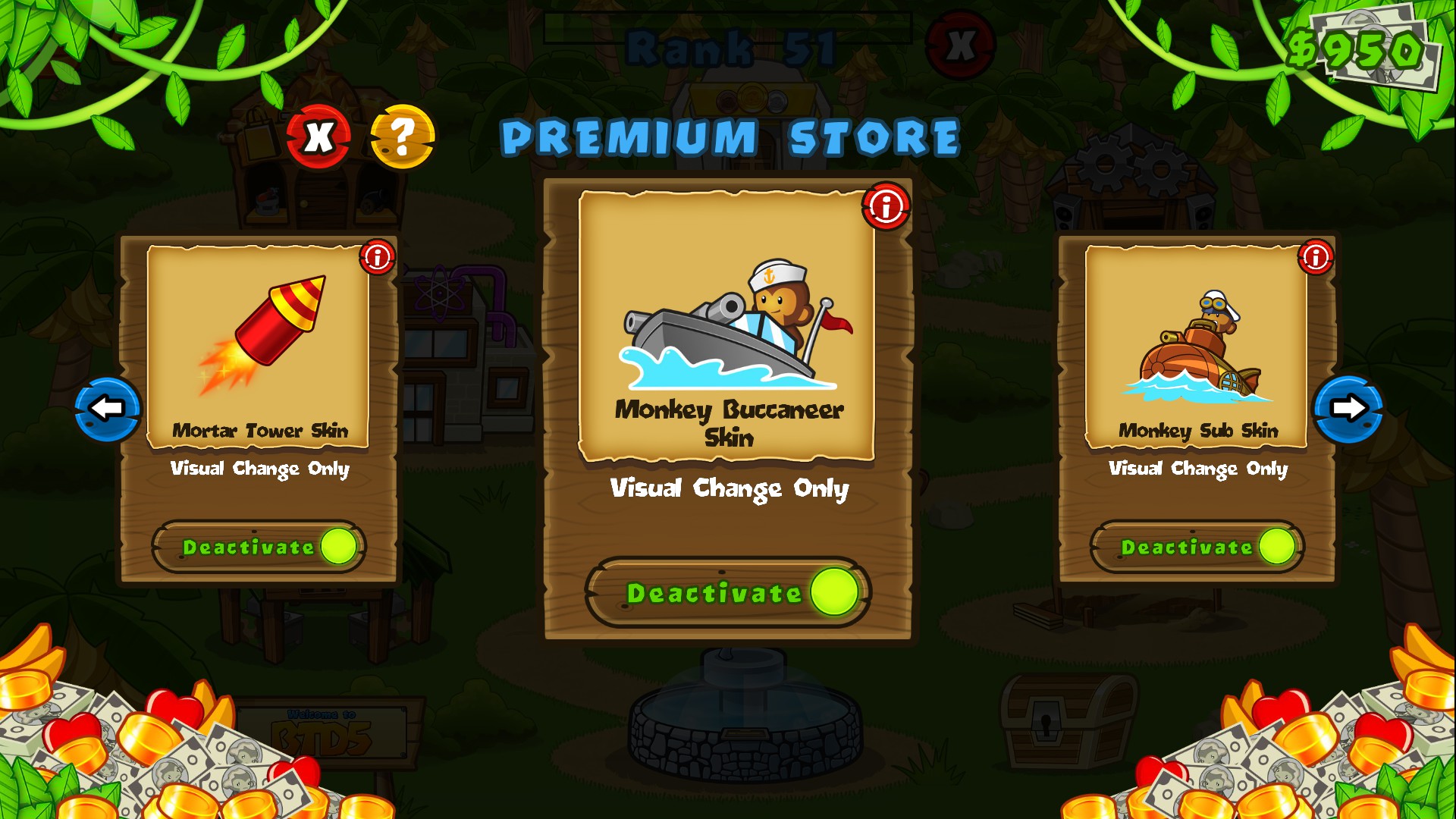 Download Bloons TD 5 - Navy Monkey Buccaneer Skin Free and Play on PC