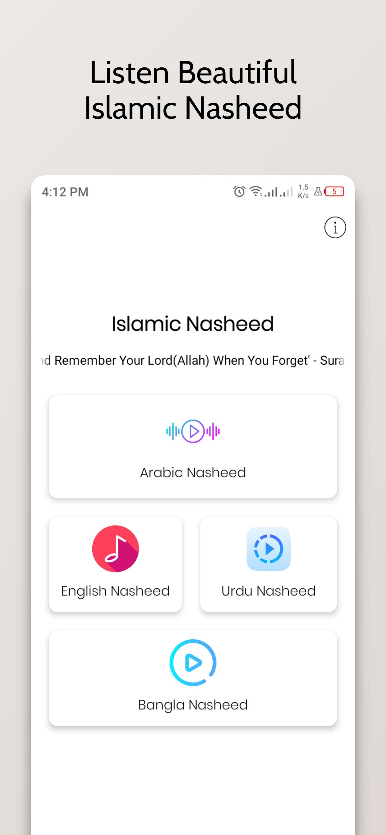 Download Beautiful Islamic Nasheed App android on PC