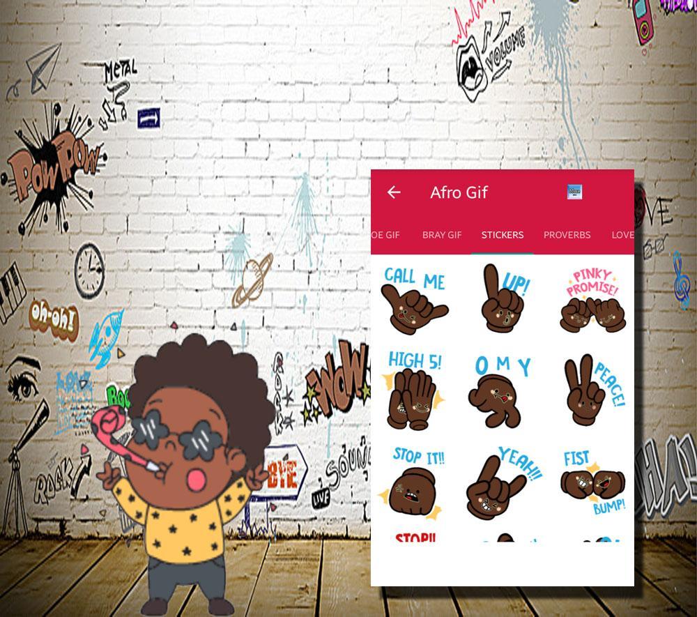 Download African GIF Stickers:AfroGIF,African Express Emoji android on PC