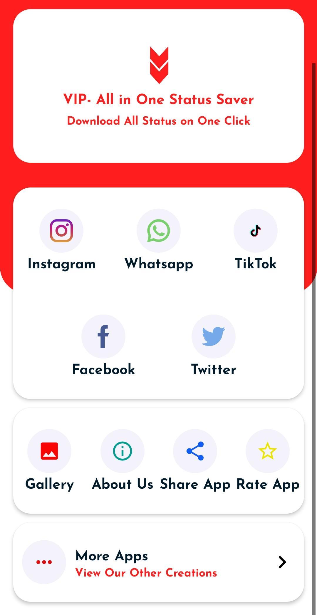 Download VIP - All In One Status Saver android on PC