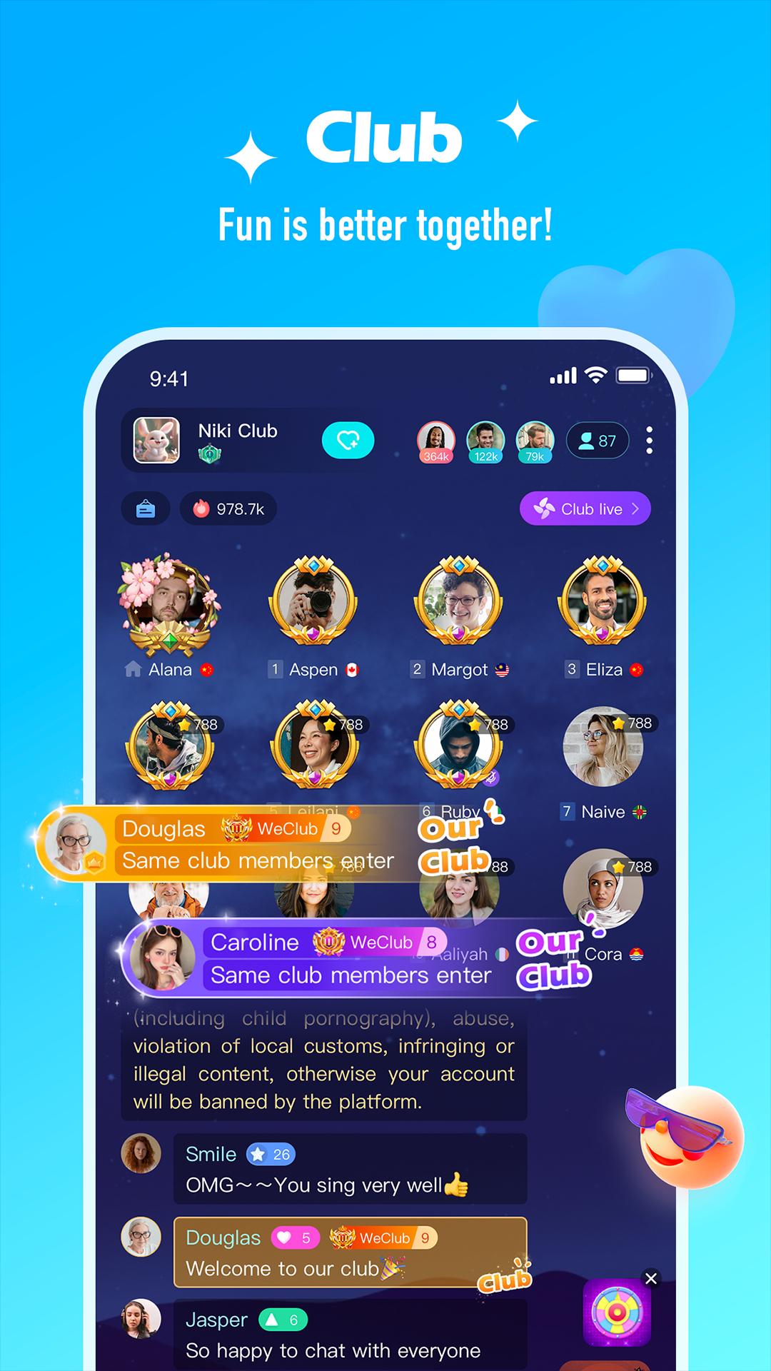 Download Niki Live - Live Party & Club android on PC