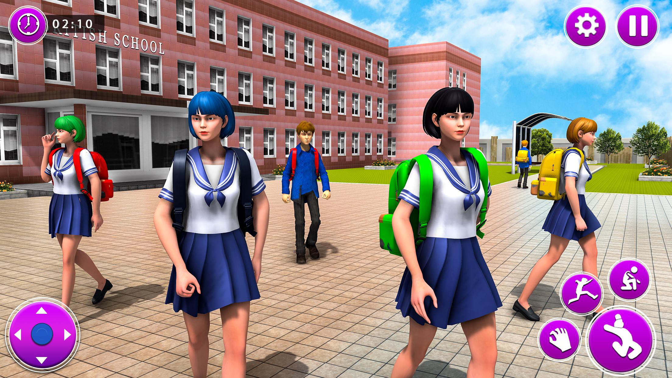 Download SAKURA High School Anime Games android on PC