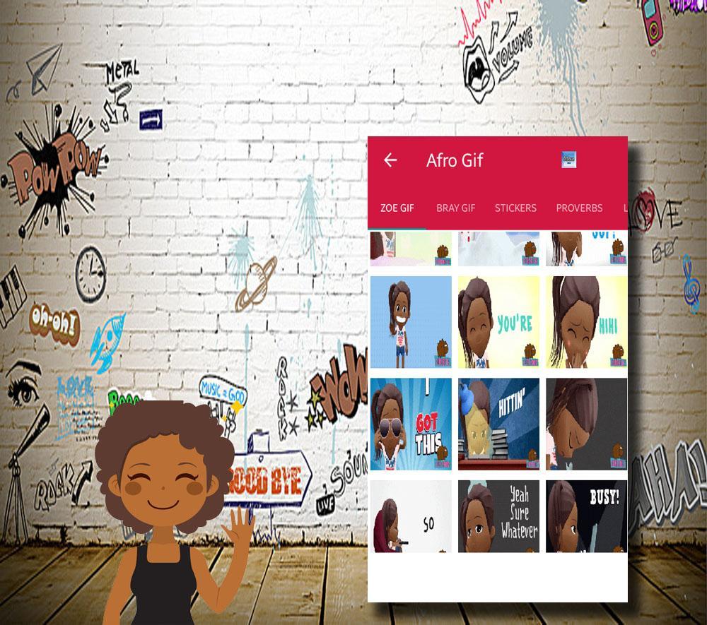 Download African GIF Stickers:AfroGIF,African Express Emoji android on PC